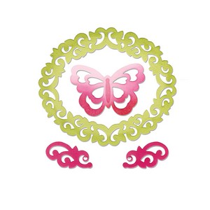 Sizzix Thinlits Die Set 4PK - Butterfly, Flourishes & Frame – Dies R Us